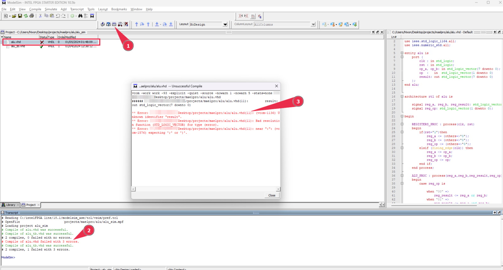 Primeros pasos en Modelsim - Maelpro